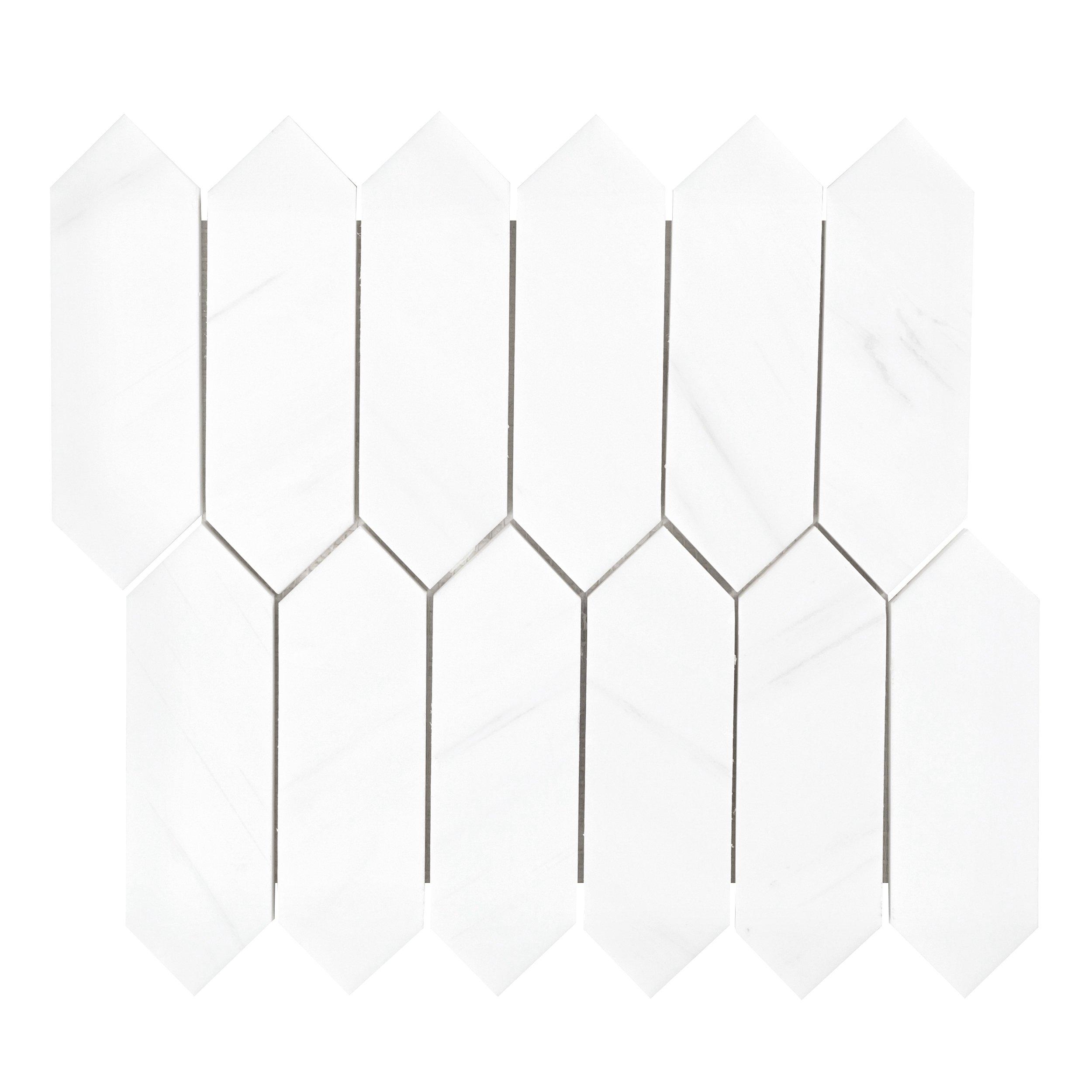 White Picket Ceramic Tile - 4 x 12 - 100465152 | Floor and Decor